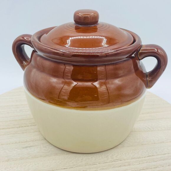 Kitchen | Vintage Official Boston Bean Pot W Lid Double Handles The Pot ...